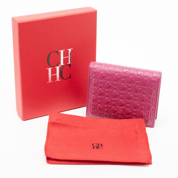 Carolina Herrera | Bags | Ch Carolina Herrera Magenta Monogram Leather ...